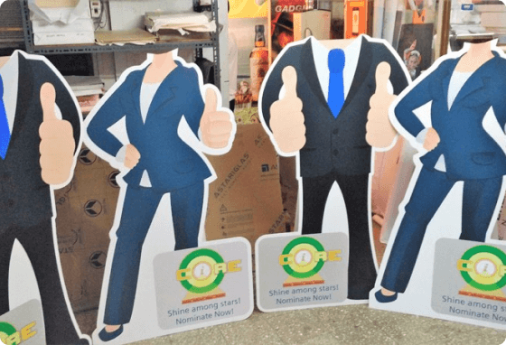 Cutout Standee Printing Dubai | Custom Forex Stand Cutout Print