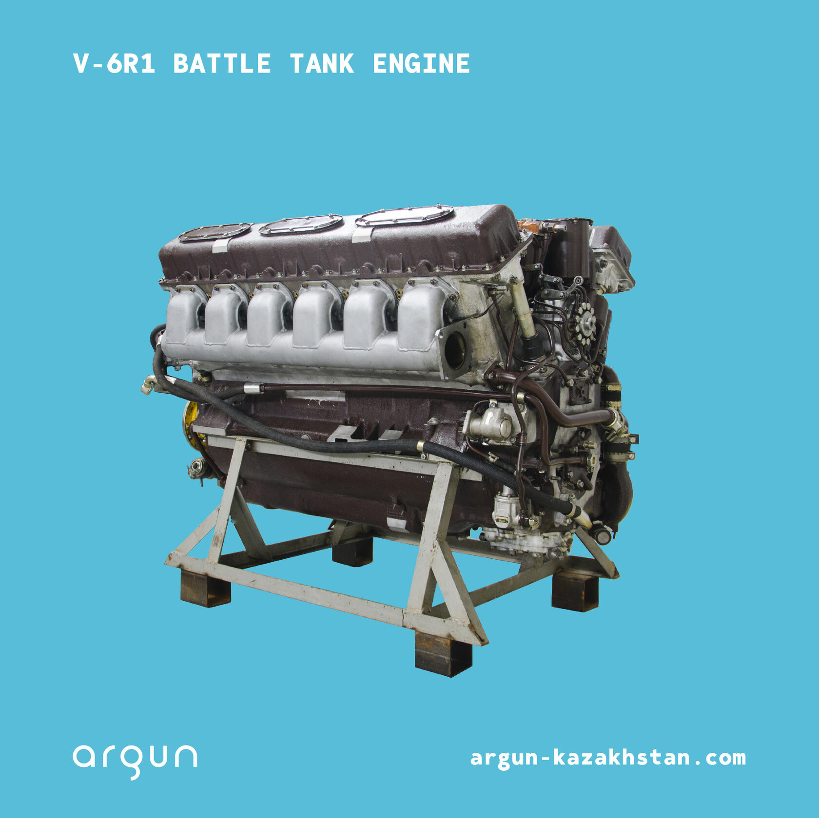 V - 6R1 battle tank engine | Worldwide shipping - ARGUN