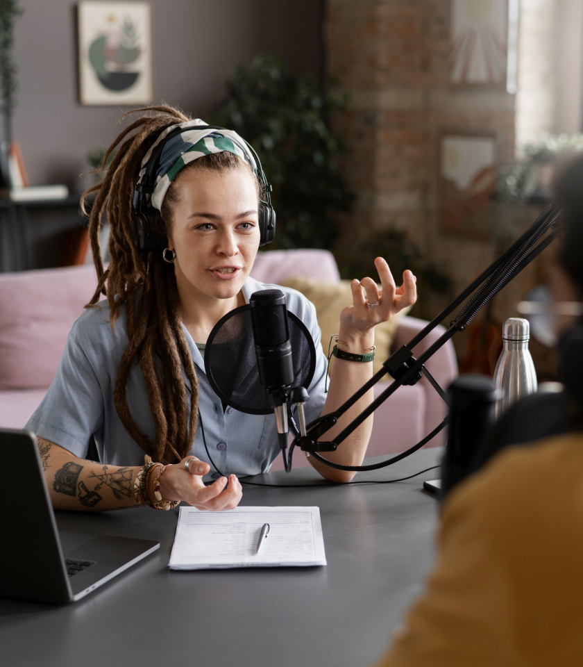 Realistic voice-over using captions and text