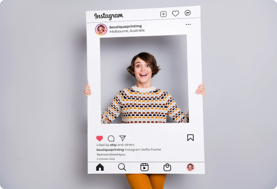 Customized Instagram Social Media Frames in Dubai | Custom Selfie Frame ...